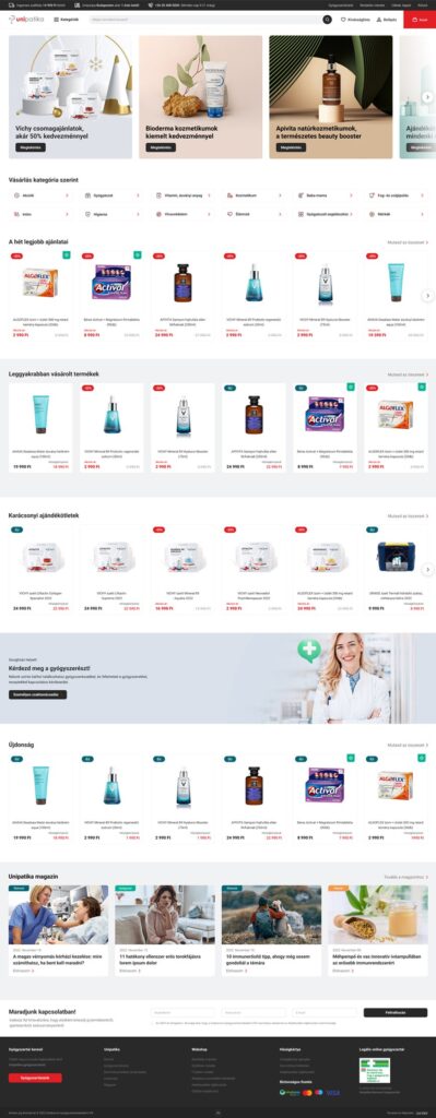 Unipatika webshop development - OANDER Development Kft.